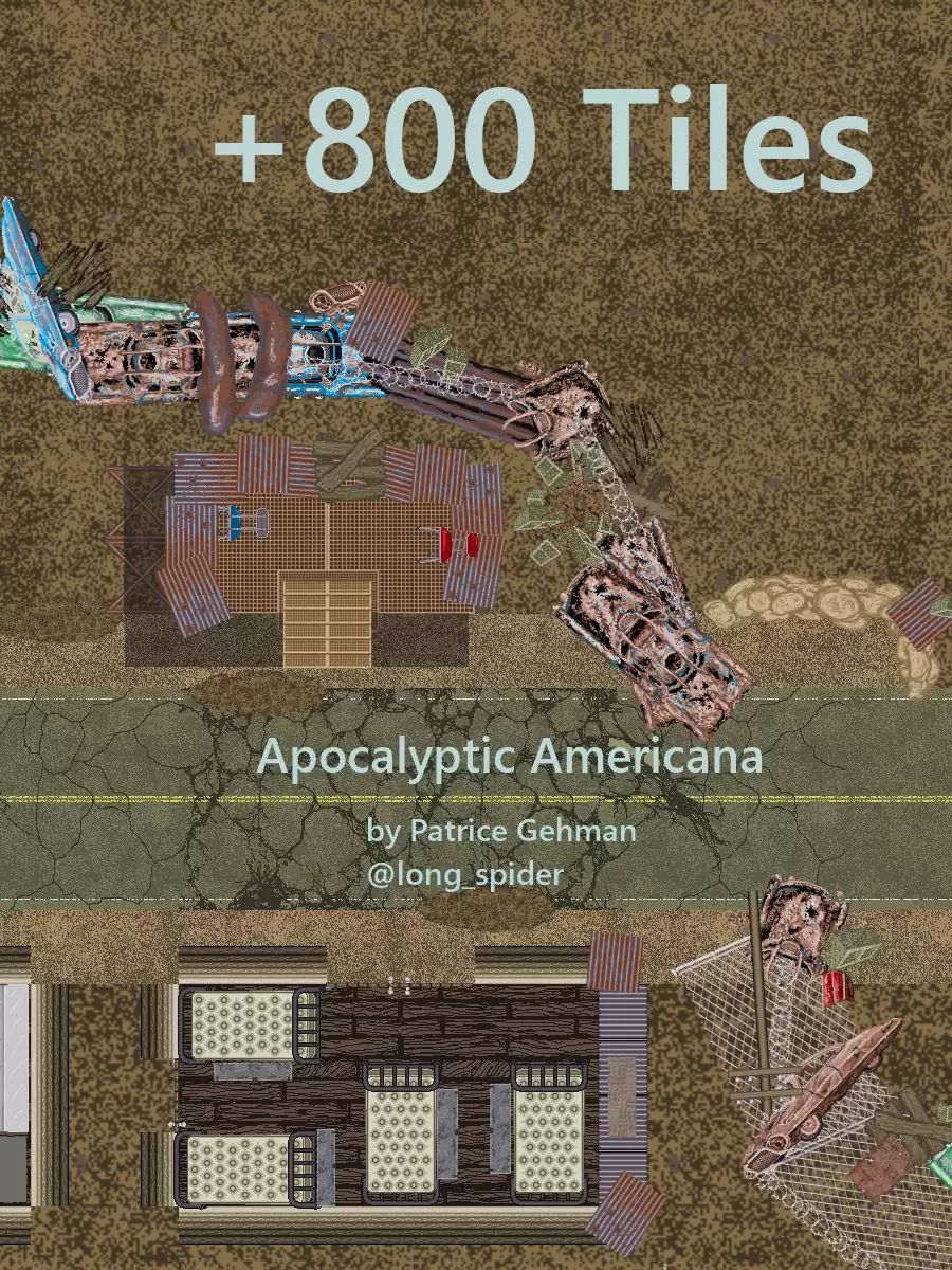 Apocalyptic Americana: Digital Tileset - DieselShot | DriveThruRPG