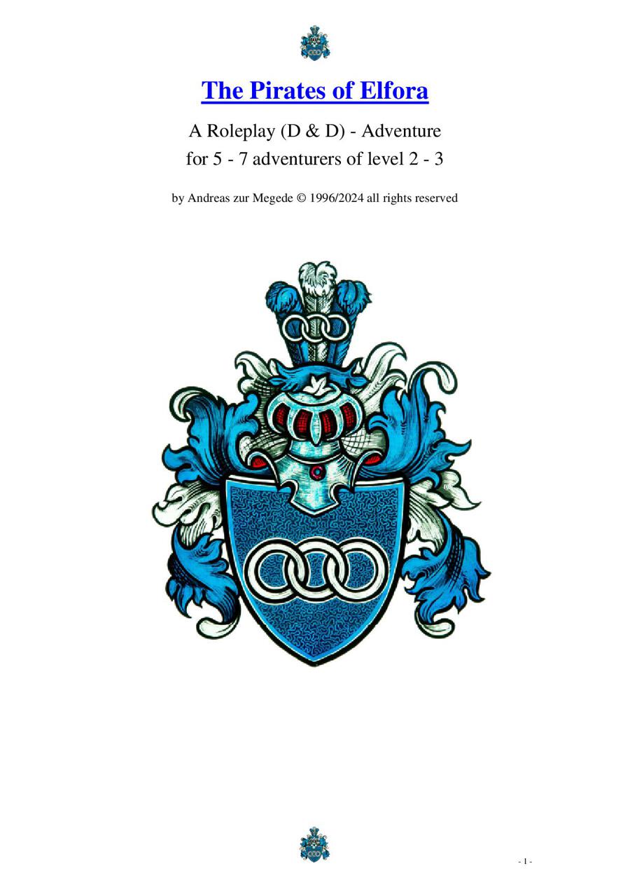 The Pirates of Elfora - SRC - SilverRingsCrest | DriveThruRPG