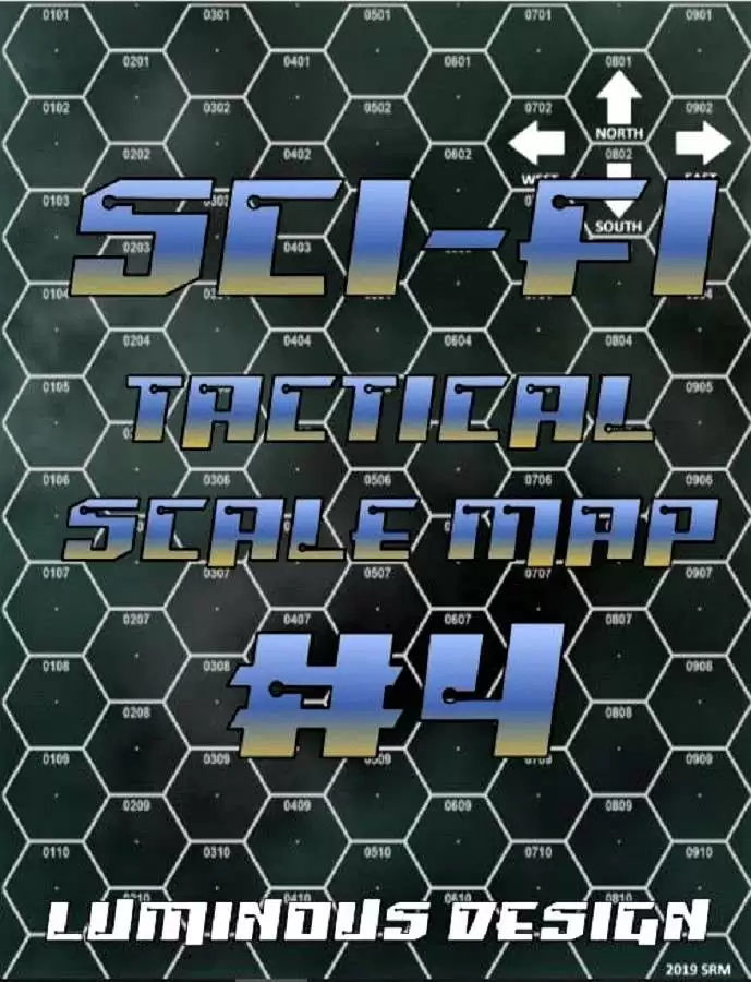 Sci-fi Tactical Scale Map #4 - Luminous Design | DriveThruRPG