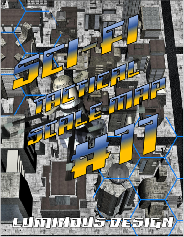 Sci-fi Tactical Scale Map #11 - Luminous Design | DriveThruRPG