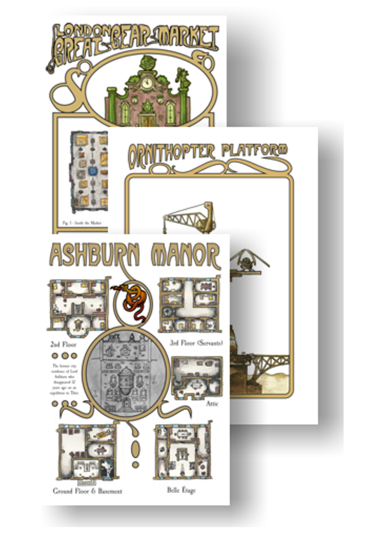 Steampunk Map Pack 1 - Studio St. Germain | DriveThruRPG