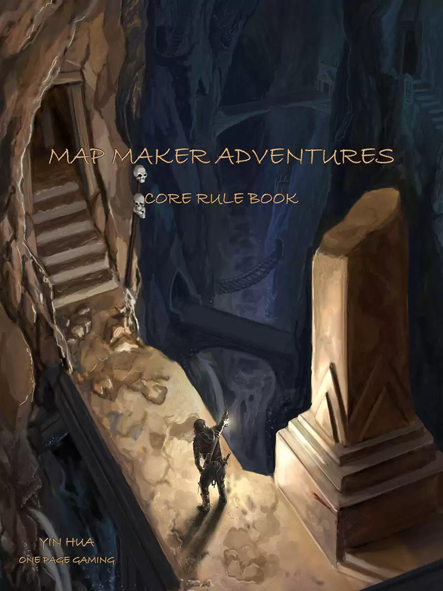 Map Maker Adventures - Core Rule Book - One Page Gaming | DriveThruRPG