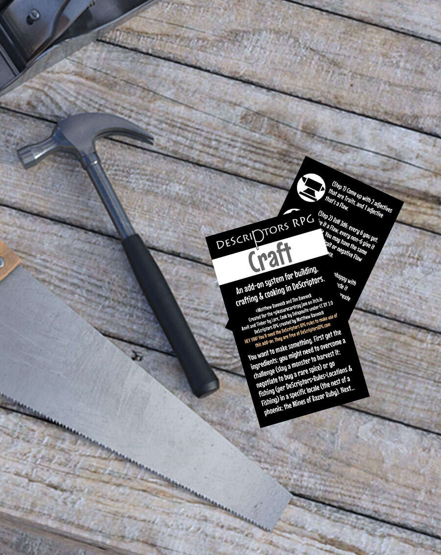 DeScriptors: Craft - Crafting Variation for DeScriptors RPG - Tim ...