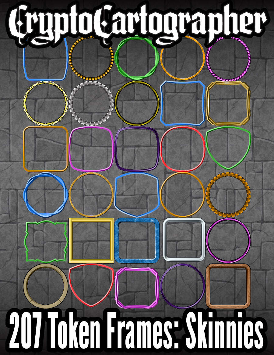 VTT Token Portrait Frames: Skinnies - Crypto Cartographer | DriveThruRPG