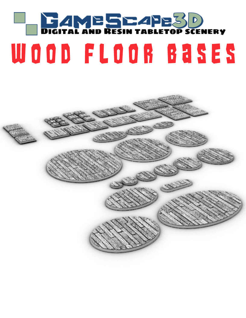 Full Range Round/Square Bases Wood Plank Floor - GameScape3D | DriveThruRPG