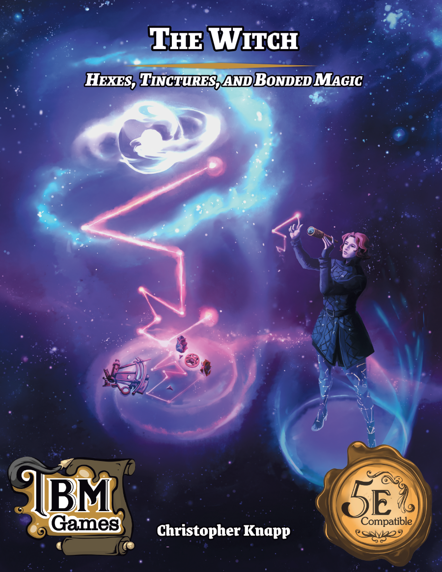 The Witch - Hexes, Tinctures, and Bonded Magic - TBM Games | DriveThruRPG