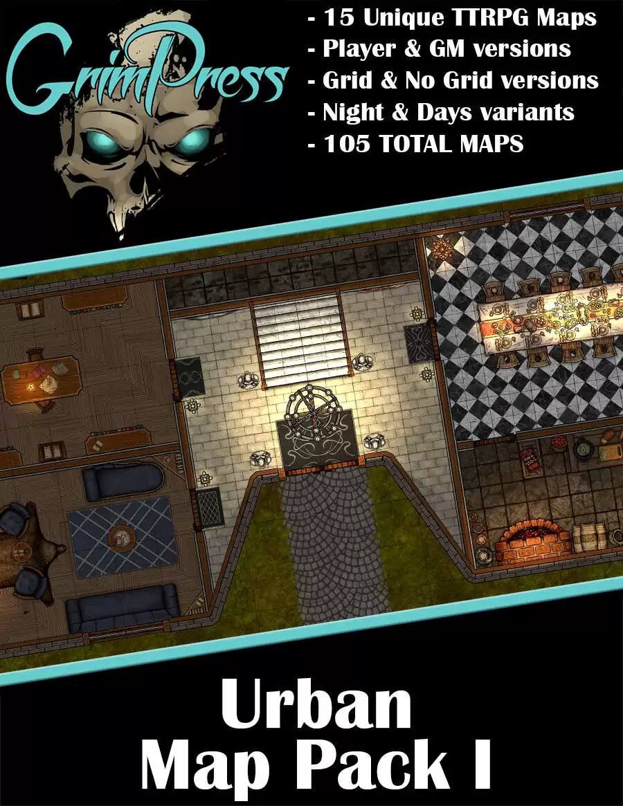 {Legacy} Map Pack - Urban - Grim Press | Unbound Atlas | DriveThruRPG