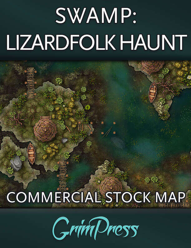 {Commercial} Stock Map: Swamp - Lizardfolk Haunt - Grim Press ...