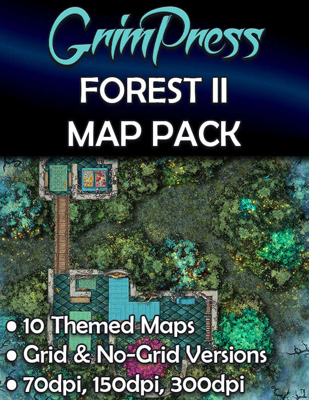 Unbound Atlas Map Pack - Forest II - Grim Press | Unbound Atlas | DriveThruRPG