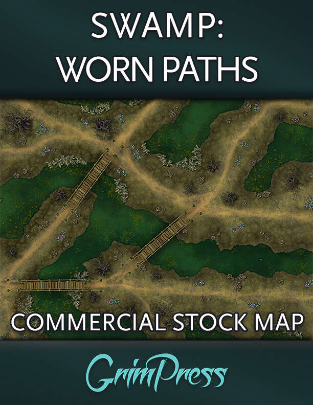 {Commercial} Stock Map: Swamp - Worn Paths - Grim Press | Publisher ...