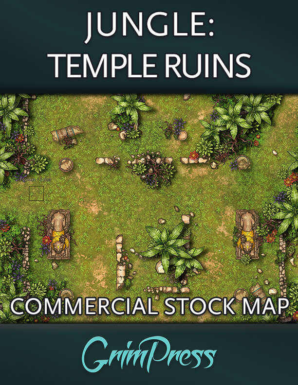 {Commercial} Stock Map: Jungle - Temple Ruins - Grim Press | Publisher ...
