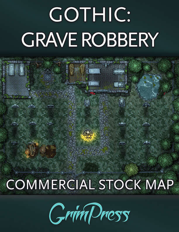 {Commercial} Stock Map: Gothic - Grave Robbery - Grim Press | Publisher Resources | DriveThruRPG