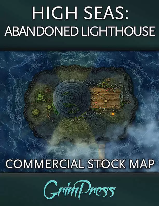 {Commercial} Stock Map: High Seas - Abandoned Lighthouse - Grim Press ...