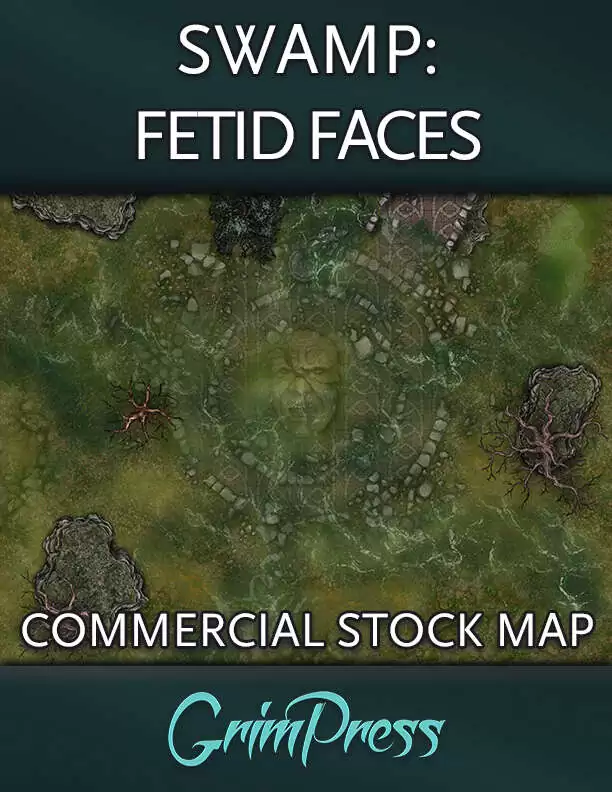 {Commercial} Stock Map: Swamp - Fetid Faces - Grim Press | Publisher ...