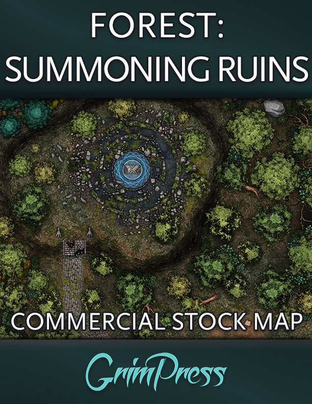 {Commercial} Stock Map: Forest - Summoning Ruins - Grim Press ...