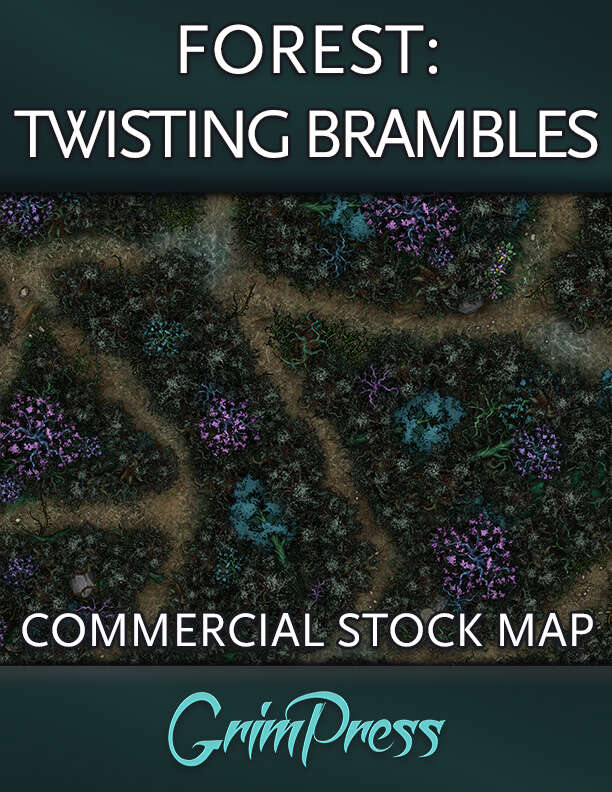 {Commercial} Stock Map: Forest - Twisting Brambles - Grim Press ...