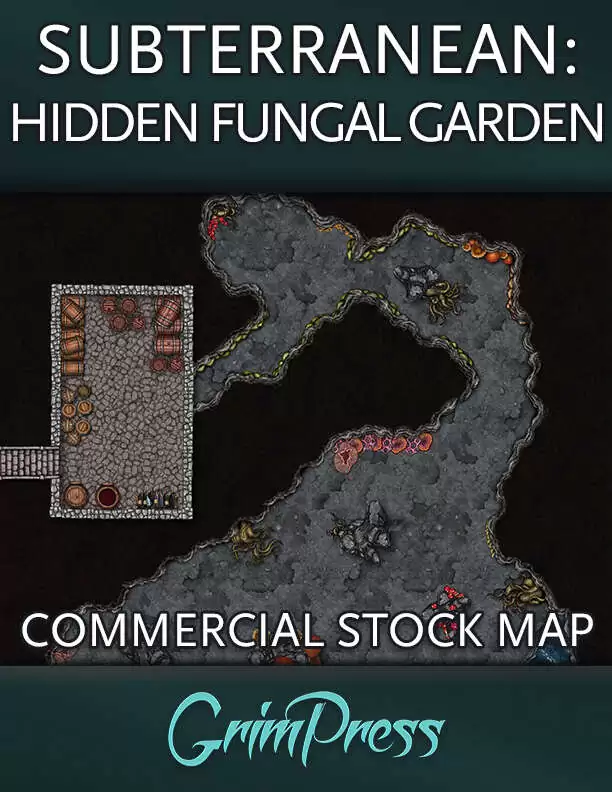 {Commercial} Stock Map: Subterranean - Hidden Fungal Garden - Grim ...