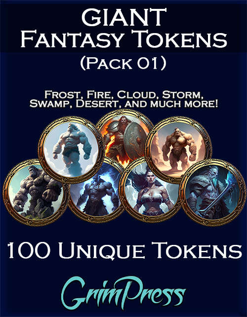 Fantasy Token Pack - Giant #01 - Grim Press | Tokens & Art | DriveThruRPG