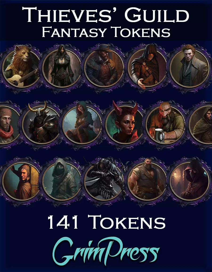 Fantasy Token Pack - Thieves' Guild - Grim Press | Tokens & Art | DriveThruRPG