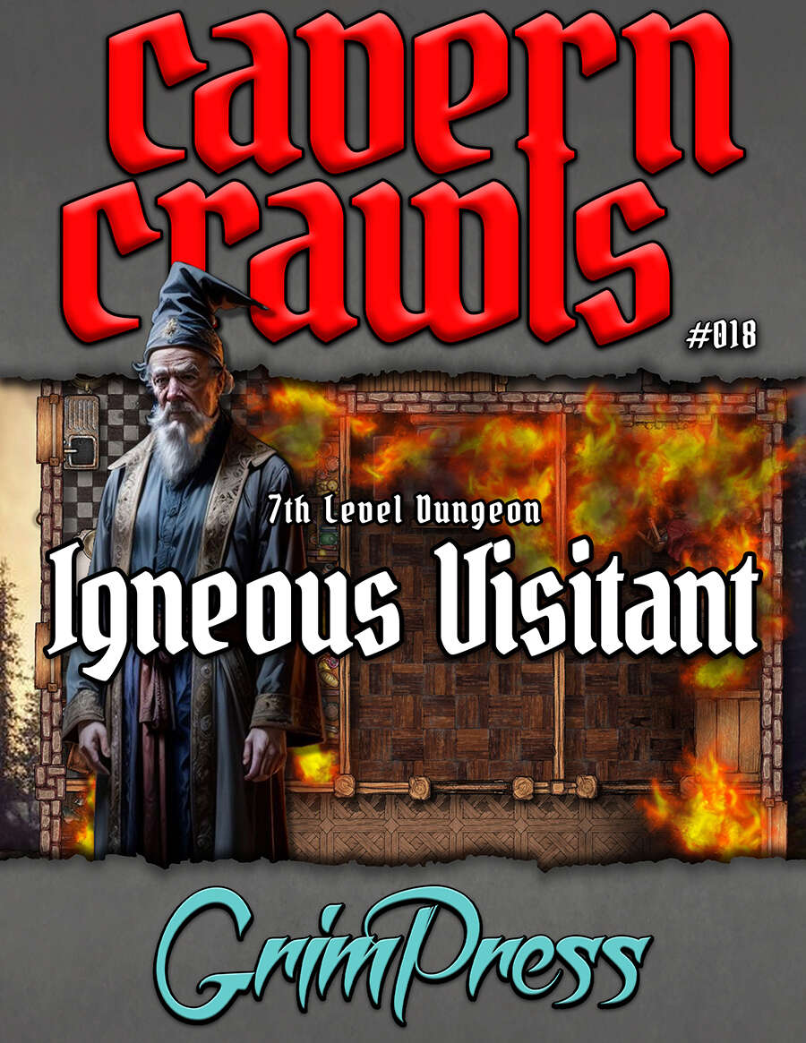 Cavern Crawl #018 - Igneous Visitant (5e) - Grim Press | Cavern Crawls | DriveThruRPG