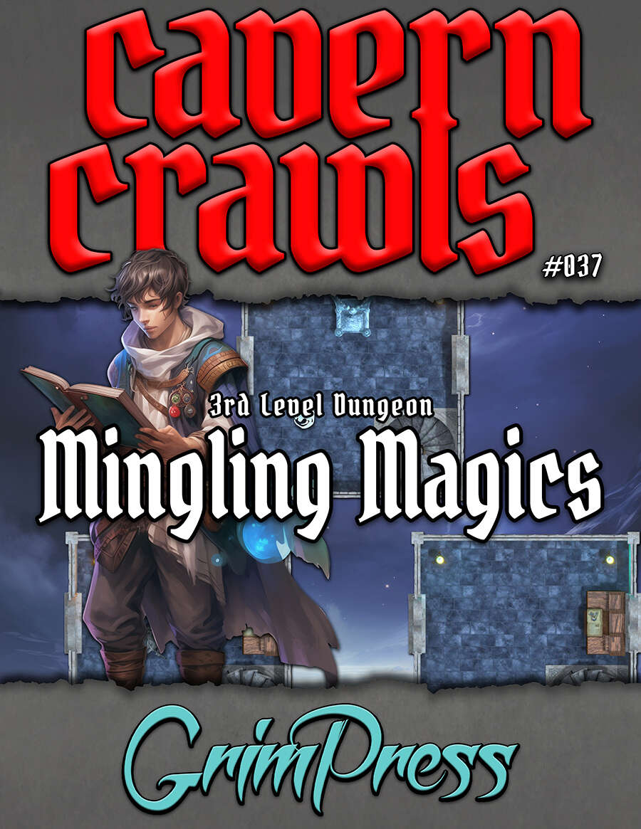 Cavern Crawl #037 - Mingling Magics (5e) - Grim Press | Cavern Crawls | DriveThruRPG