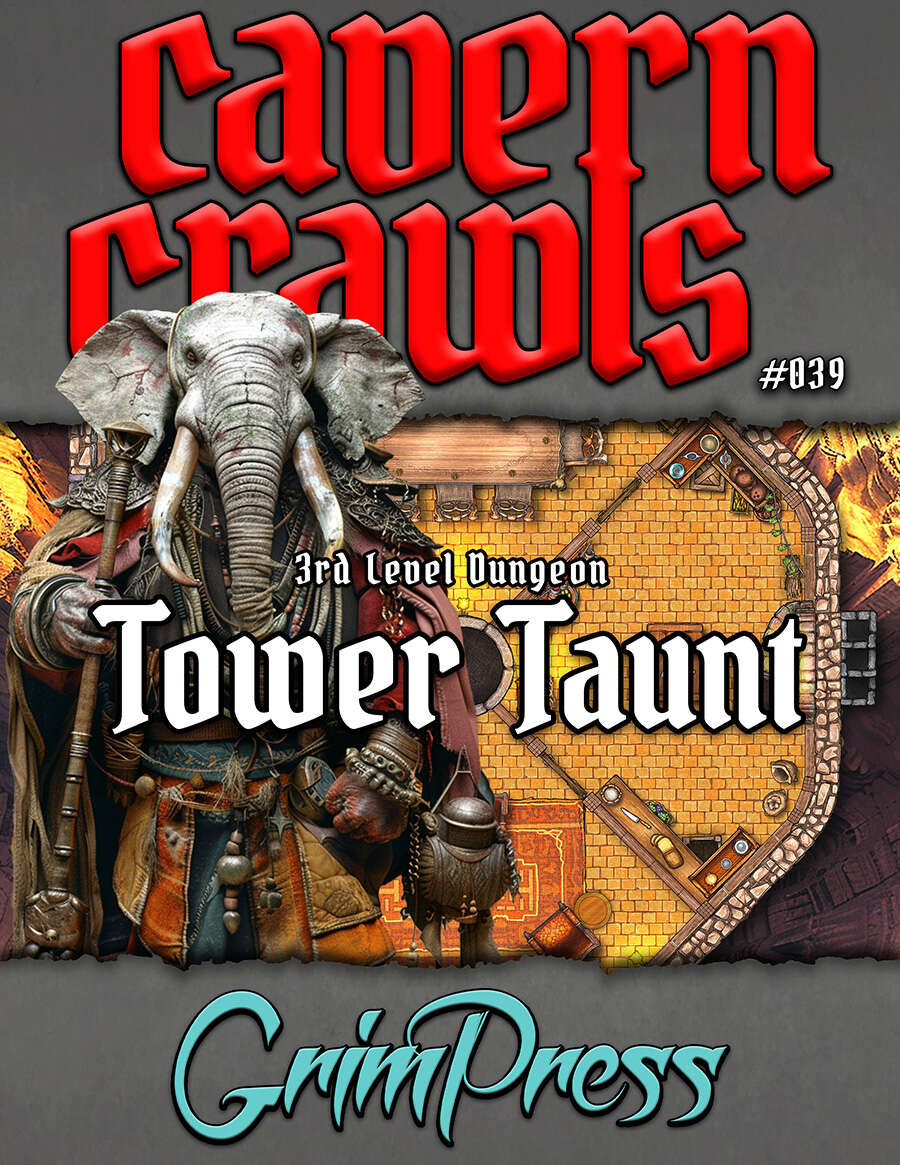 Cavern Crawl #039 - Tower Taunt (5e) - Grim Press | Cavern Crawls | DriveThruRPG