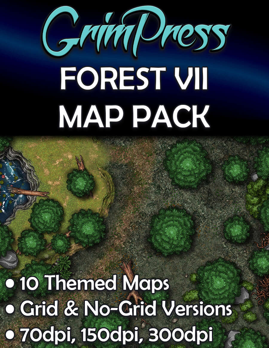 Unbound Atlas Map Pack - Forest VII - Grim Press | Unbound Atlas | DriveThruRPG