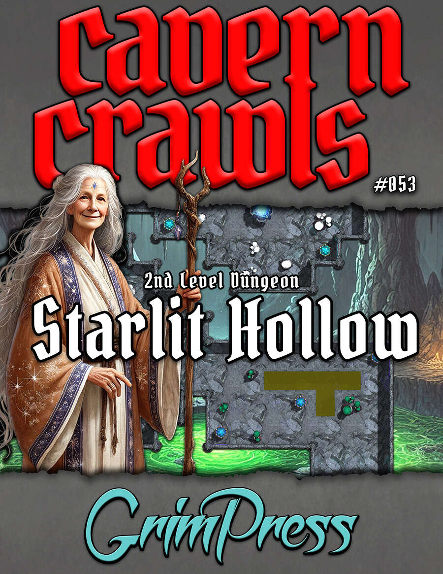 Cavern Crawl #053 - Starlit Hollow (5e) - Grim Press | Cavern Crawls | DriveThruRPG