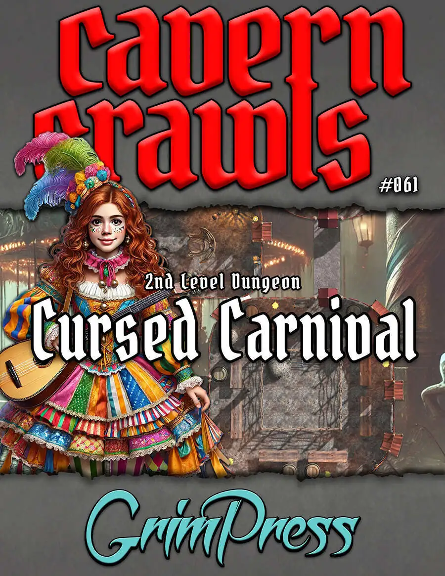 Cavern Crawl #061 - Cursed Carnival (5e) - Grim Press | Cavern Crawls | DriveThruRPG