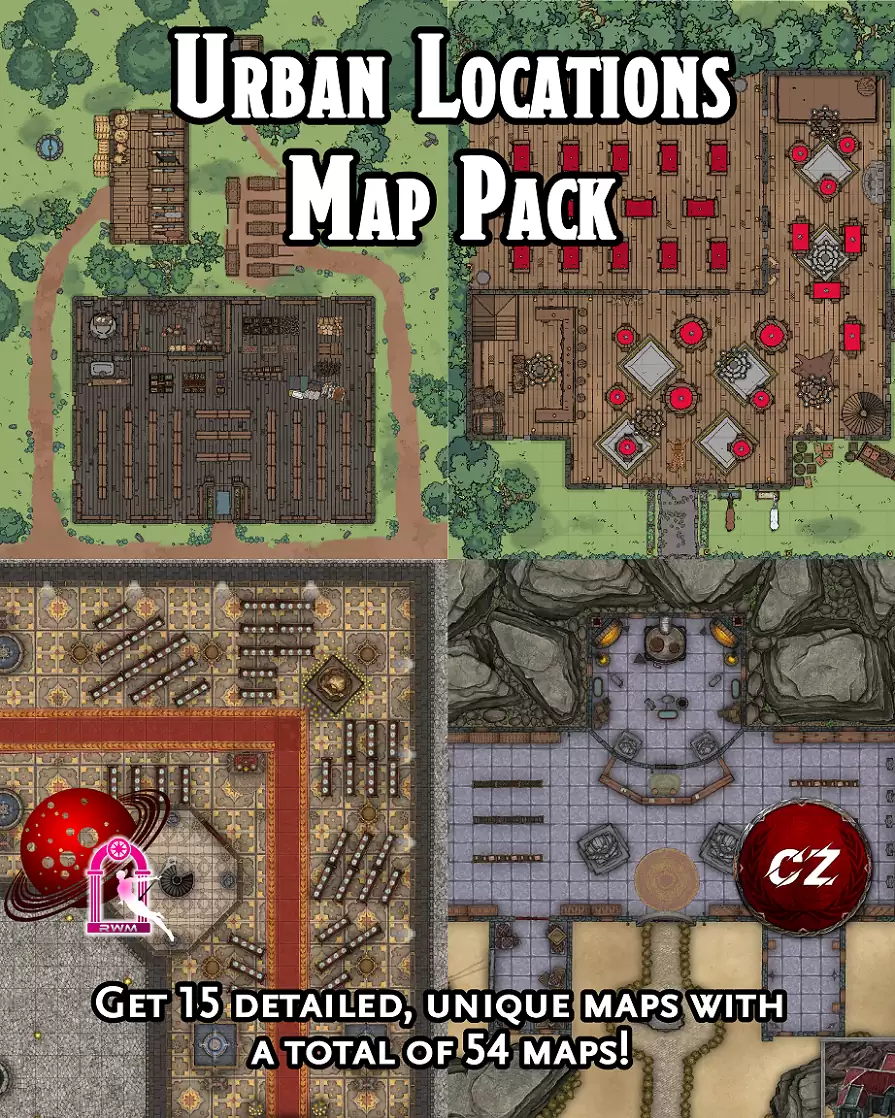 Premium Map Pack: Urban Locations - Realmwarp Media | Czeuch Map Packs ...