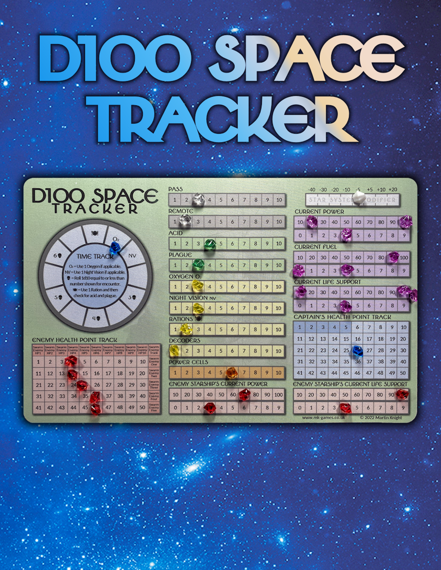 D100 Space Tracker (Accessory 2) Print and Play - Martin Knight | All D100 Space | DriveThruRPG