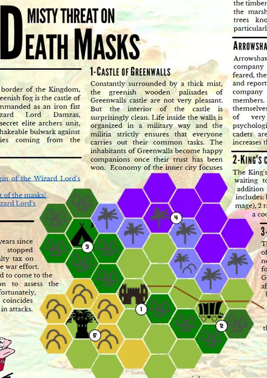 Misty Threat on Death Masks (one page sandbox) - LunchBox RPG ...