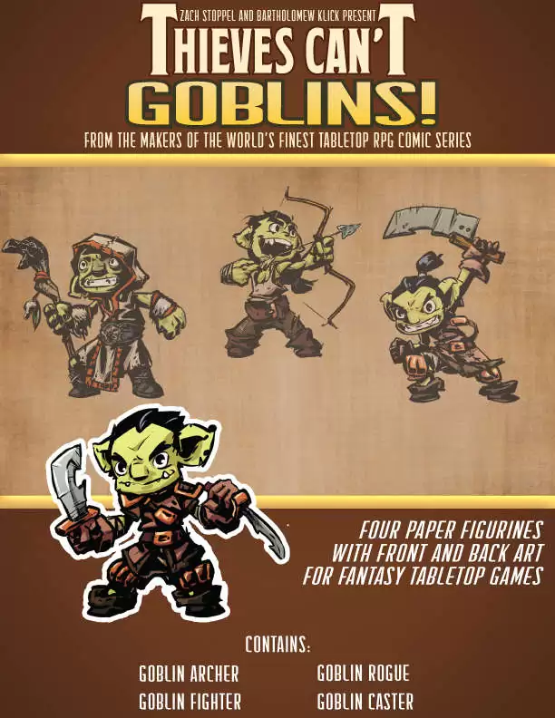Goblins! Paper Mini Figurines (Includes Back Art) - YesThievesCan ...