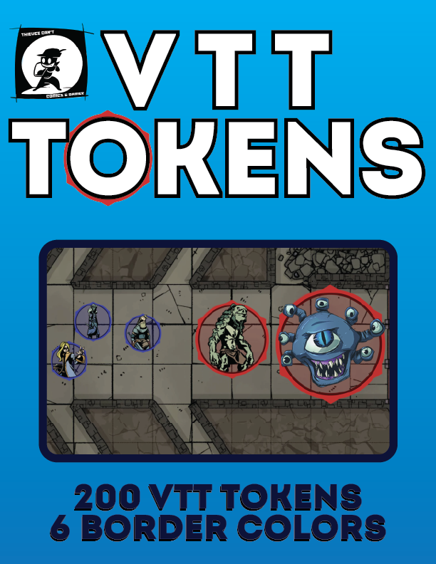 TC VTT Tokens (200-Count, Six Colors) - YesThievesCan | DriveThruRPG