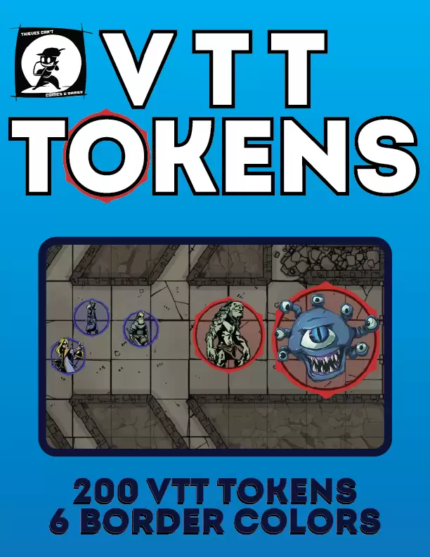 TC VTT Tokens (200-Count, Six Colors) - YesThievesCan | DriveThruRPG