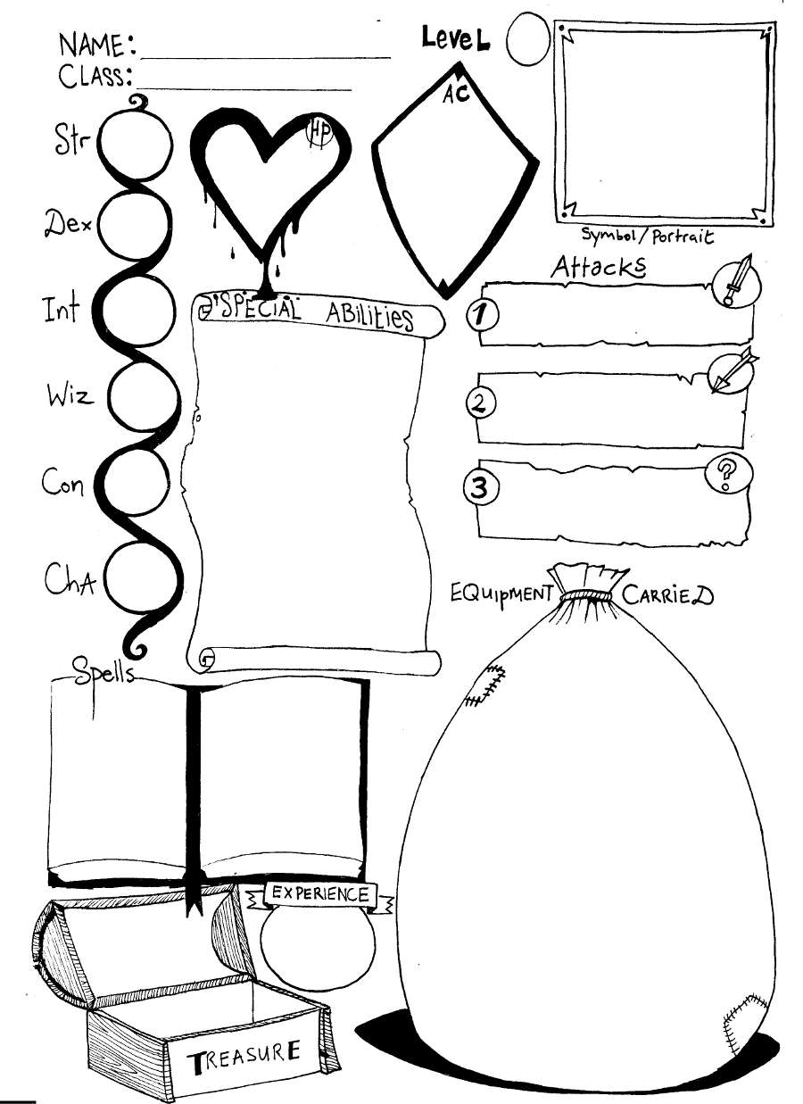 OSR character Sheet - Lazy_Litches_Loot | DriveThruRPG