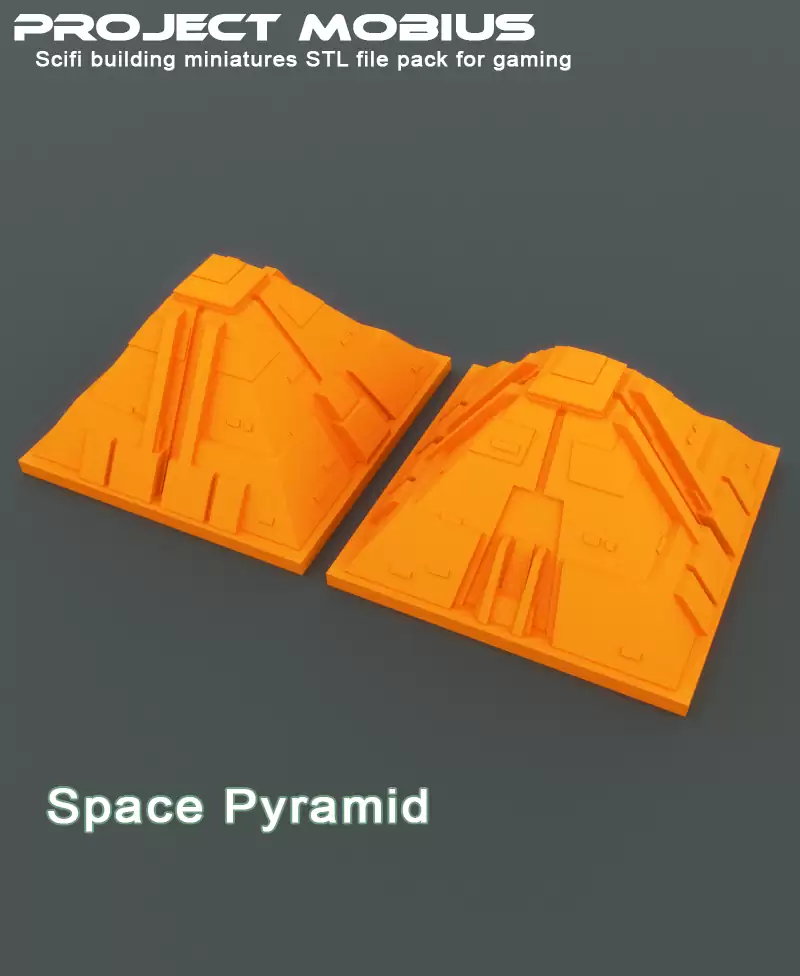 3D Printable Space Pyramid - Project Mobius 3D Design | Scifi ...