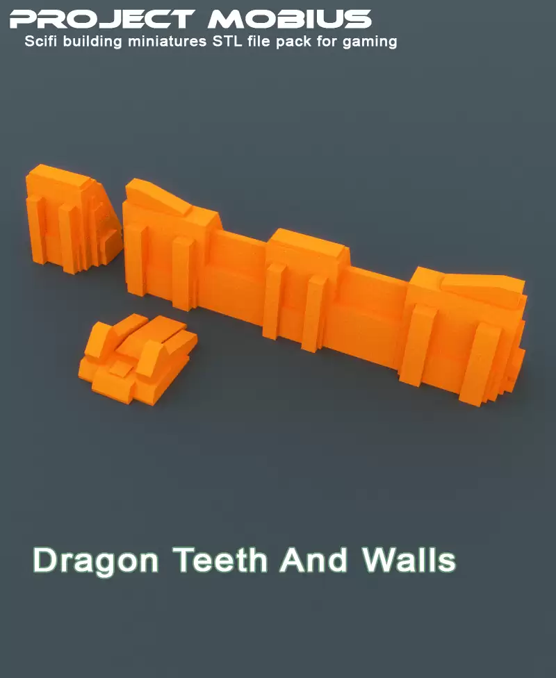 3D Printable Dragon Teeth And Walls - Project Mobius 3D Design | Scifi ...