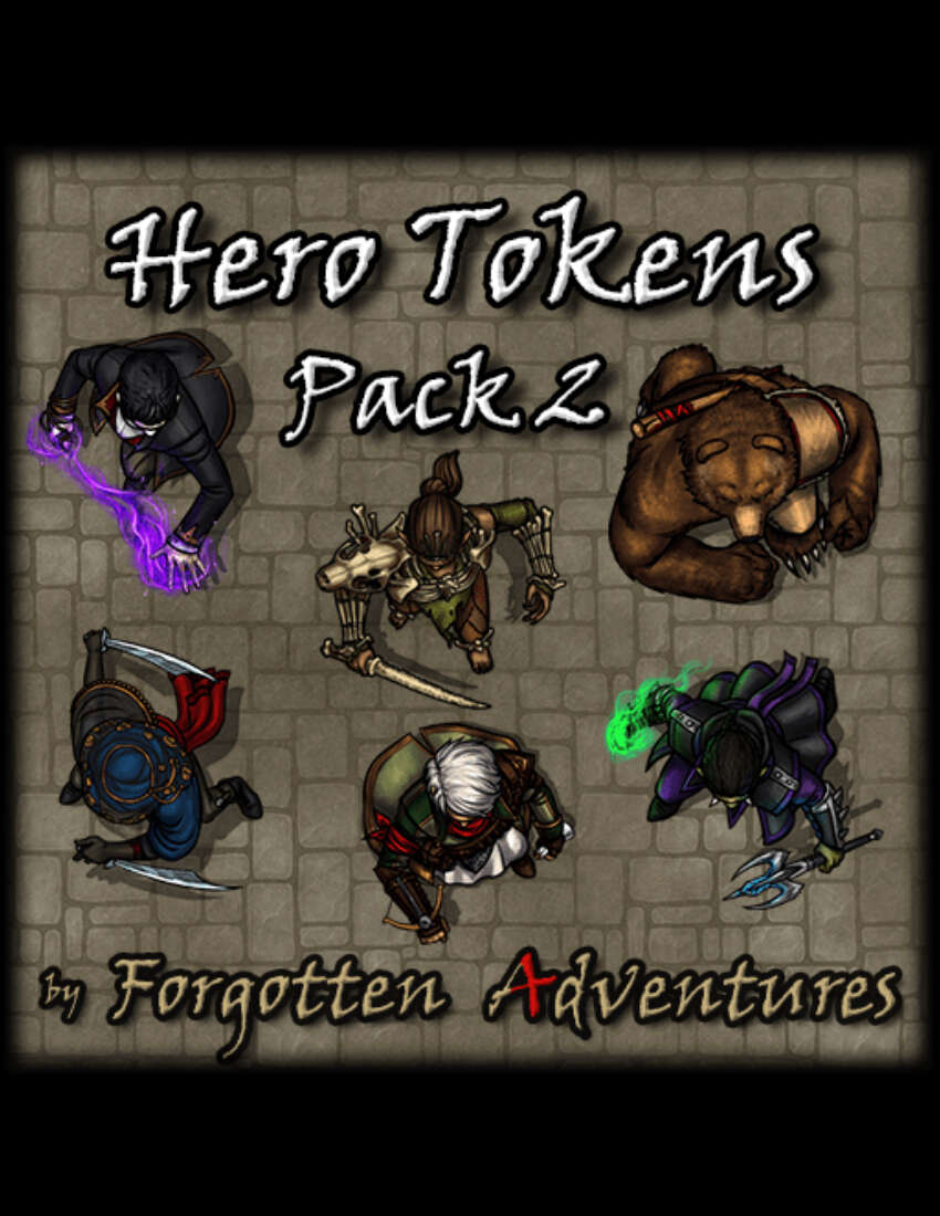 Hero Tokens - Pack 2 - ForgottenAdventures | DriveThruRPG