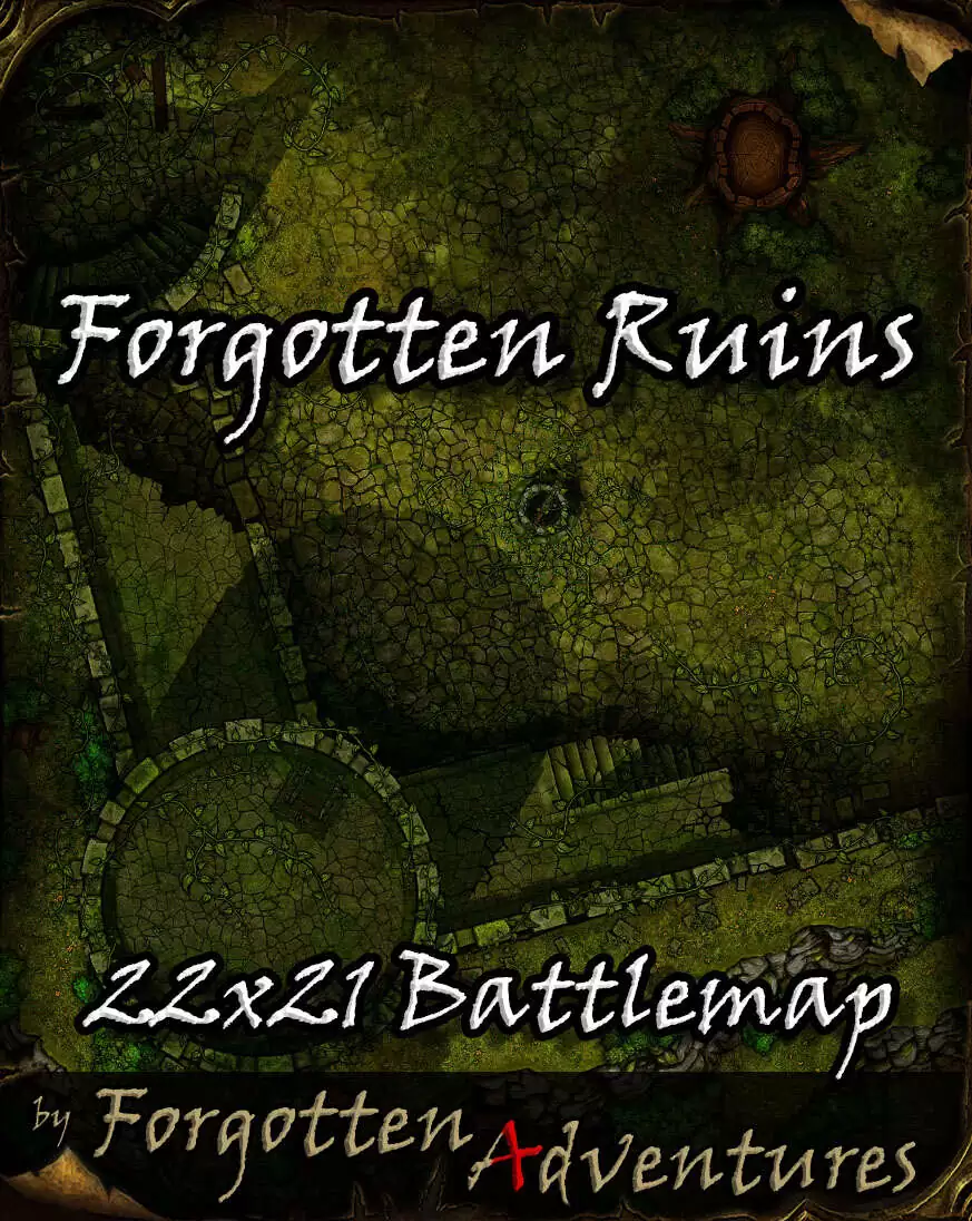Forgotten Ruins 22x21 Battlemap - ForgottenAdventures | DriveThruRPG