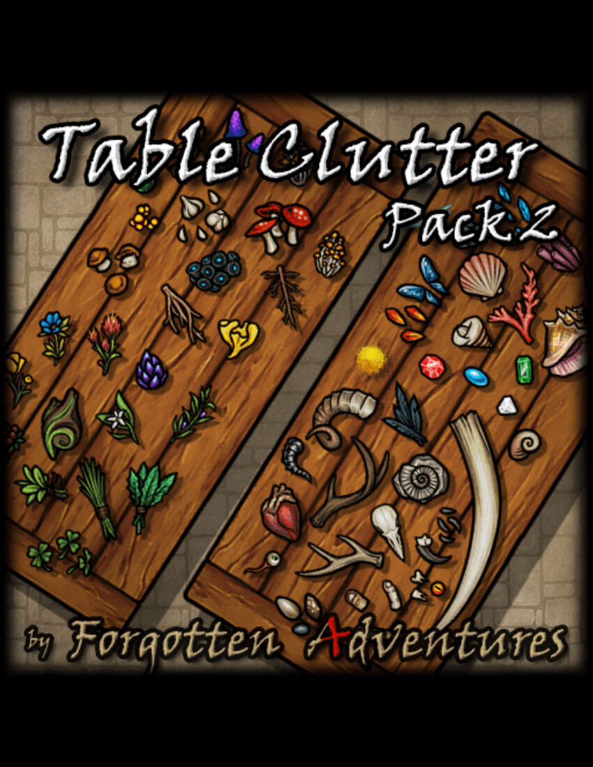 Table Clutter - Pack 2 - ForgottenAdventures | DriveThruRPG
