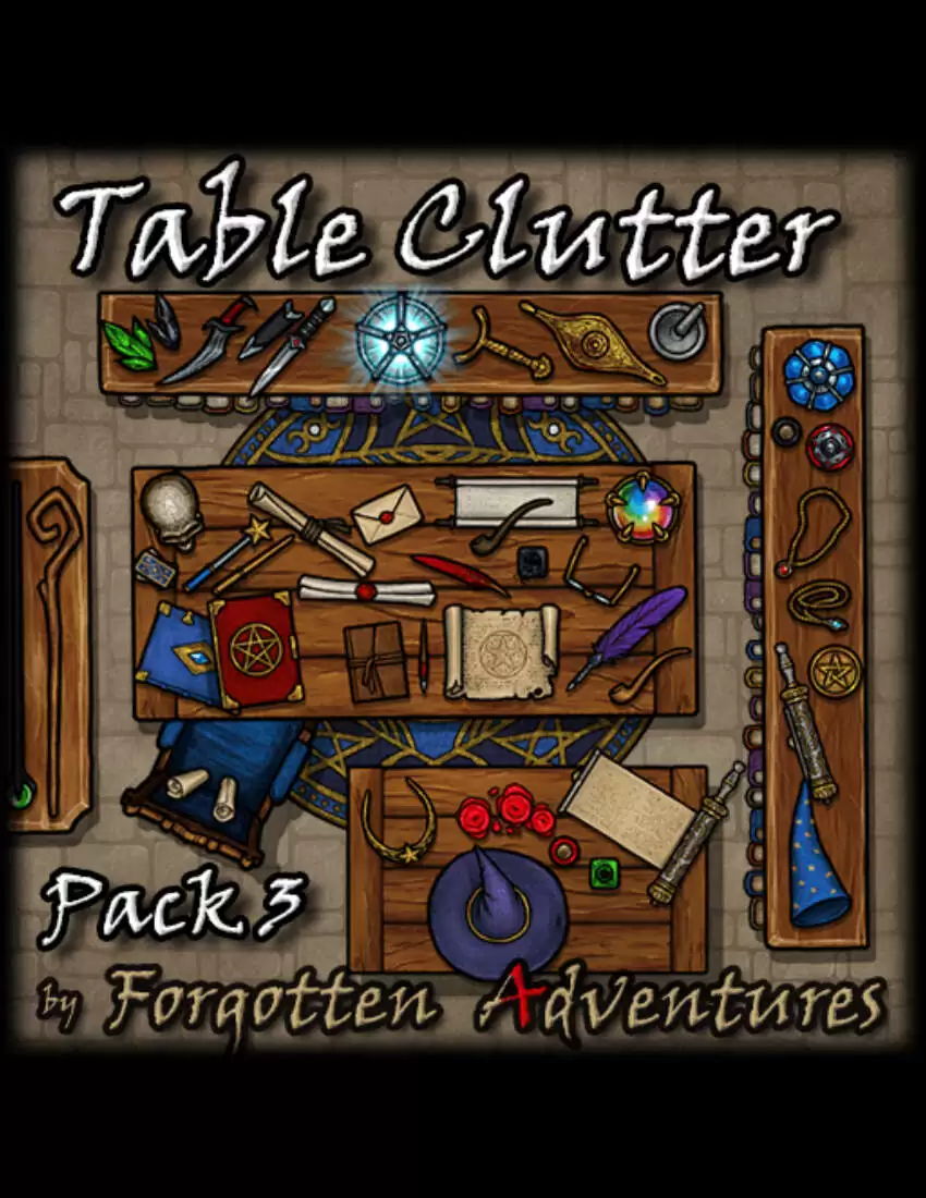 Table Clutter - Pack 3 - ForgottenAdventures | DriveThruRPG