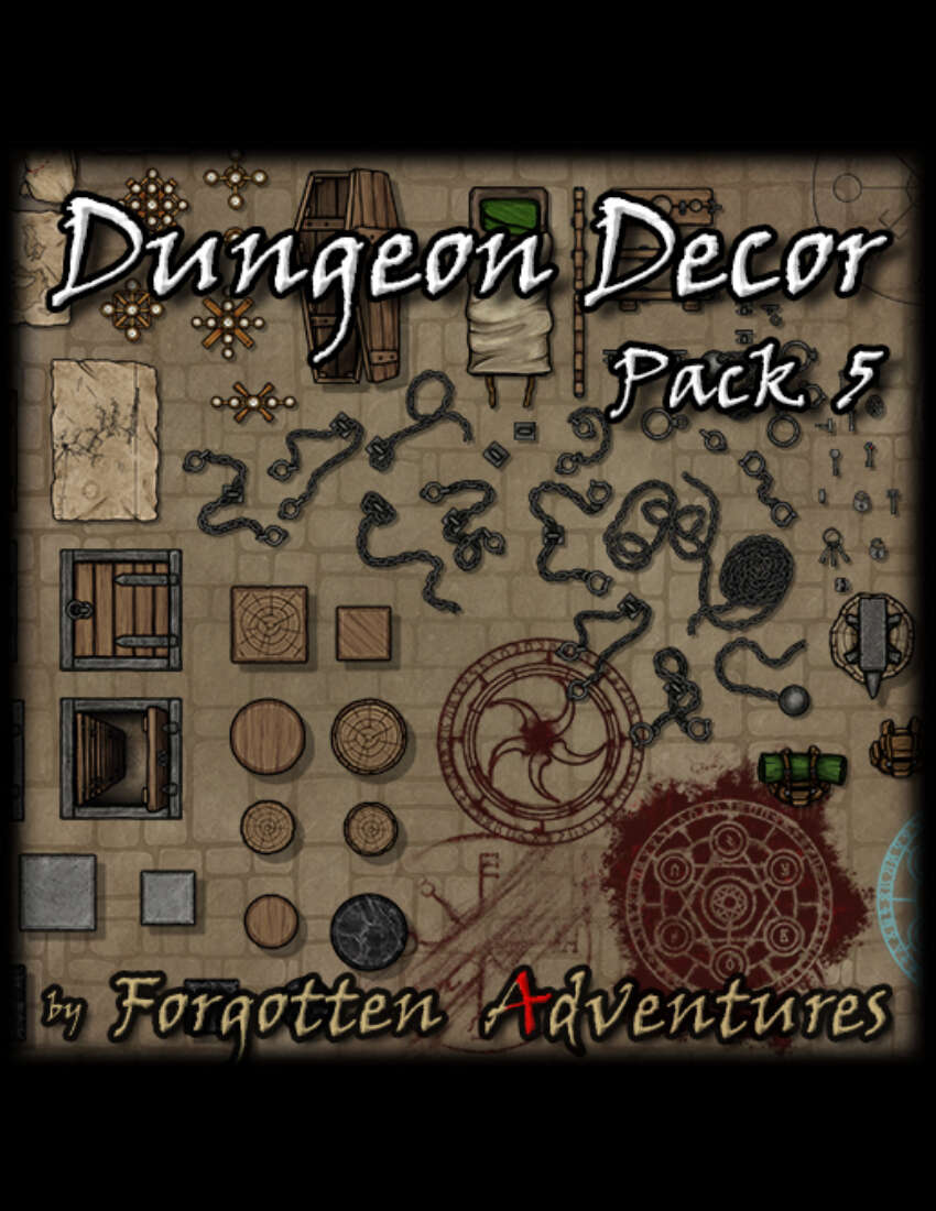 Dungeon Decor - Pack 5 - ForgottenAdventures | DriveThruRPG