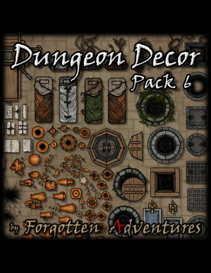 Dungeon Decor - Pack 6 - ForgottenAdventures | DriveThruRPG