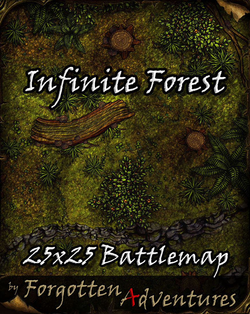 Infinite Forest 25x25 Battlemap - ForgottenAdventures | DriveThruRPG