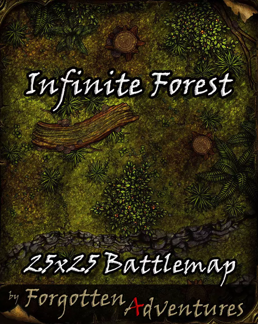 Infinite Forest 25x25 Battlemap - ForgottenAdventures | DriveThruRPG