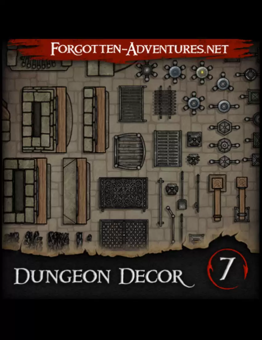 Dungeon Decor - Pack 7 - ForgottenAdventures | DriveThruRPG