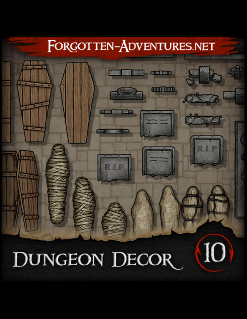 Dungeon Decor - Pack 10 - ForgottenAdventures | DriveThruRPG