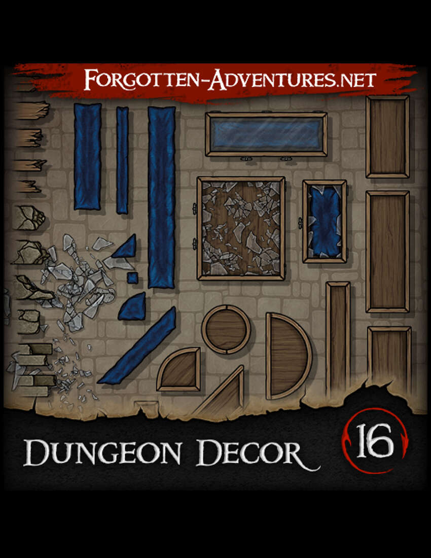 Dungeon Decor - Pack 16 - ForgottenAdventures | DriveThruRPG
