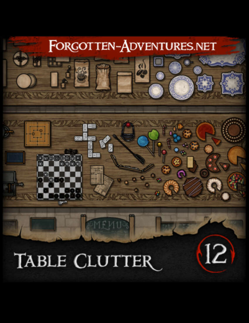 Table Clutter - Pack 12 - ForgottenAdventures | DriveThruRPG